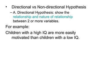 definition types and importance of research hypothesis.ppt