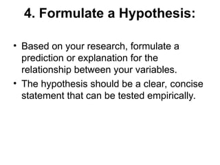 definition types and importance of research hypothesis.ppt