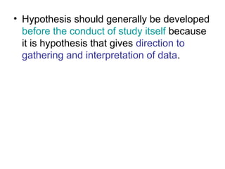 definition types and importance of research hypothesis.ppt