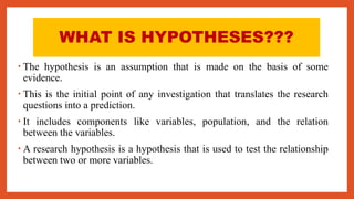 HYPOTHESIS & TYPES IN RESEARCH METHODOLOGY.pptx