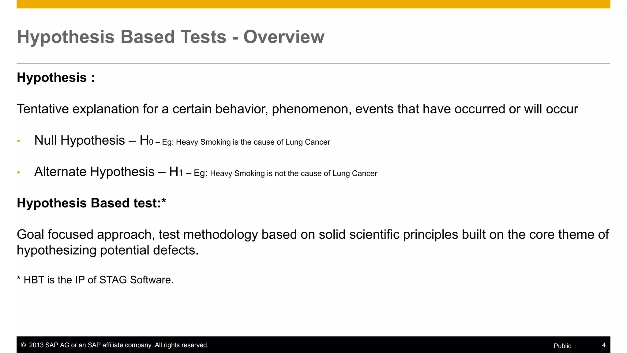Hypothesis Based Testing – Application and Adaptation for testing ...