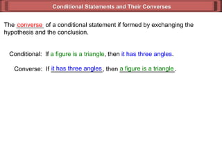 Hypothesis Conclusion (Geometry 1_4) | PPT