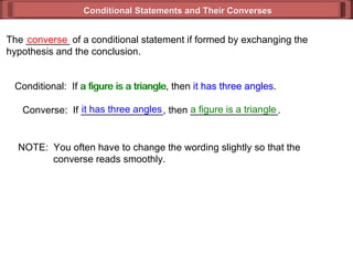 Hypothesis Conclusion (Geometry 1_4) | PPT