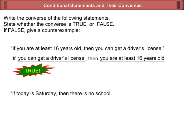 Hypothesis Conclusion (Geometry 1_4) | PPT | Science