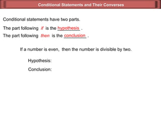 Hypothesis Conclusion (Geometry 1_4) | PPT