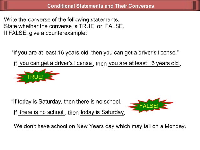 Hypothesis Conclusion (Geometry 1_4) | PPT | Science