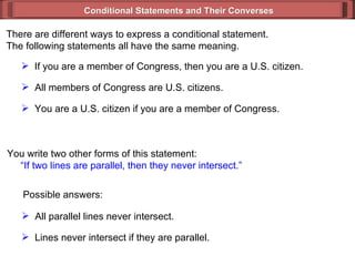 Hypothesis Conclusion (Geometry 1_4) | PPT