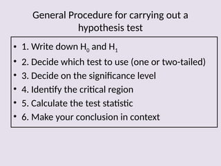 Edexcel Hypothesis Testing A-Level Statistics | PPT