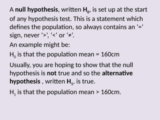 Edexcel Hypothesis Testing A-Level Statistics | PPT