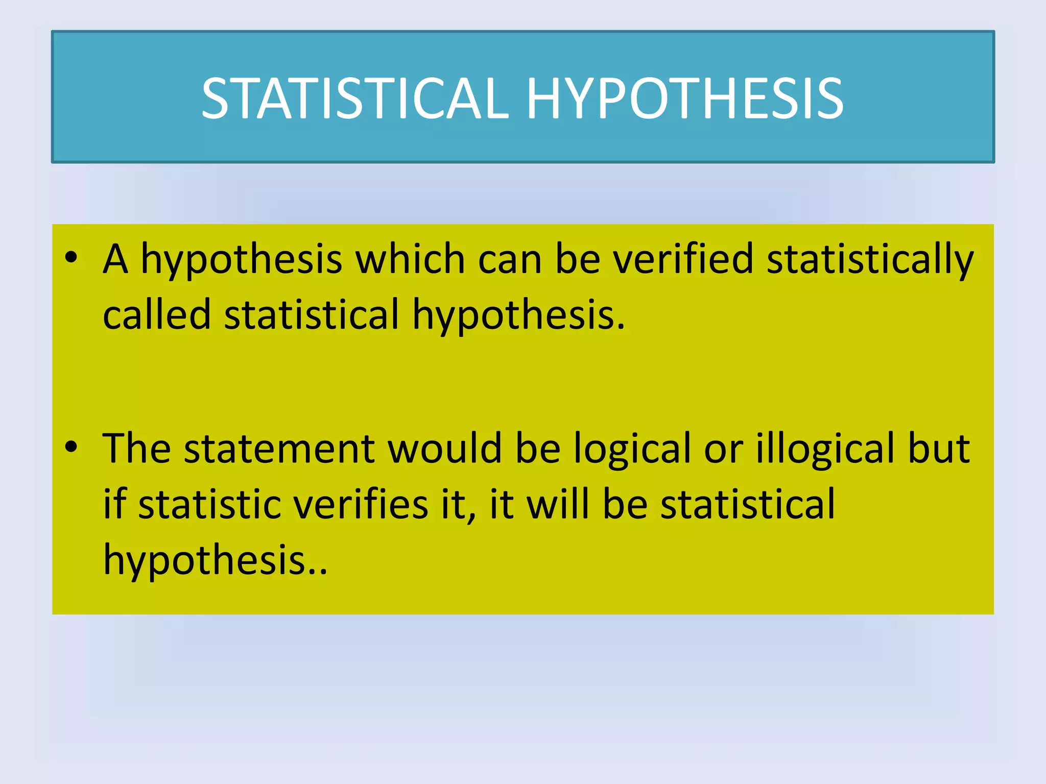 Hypothesis and its types | PPTX