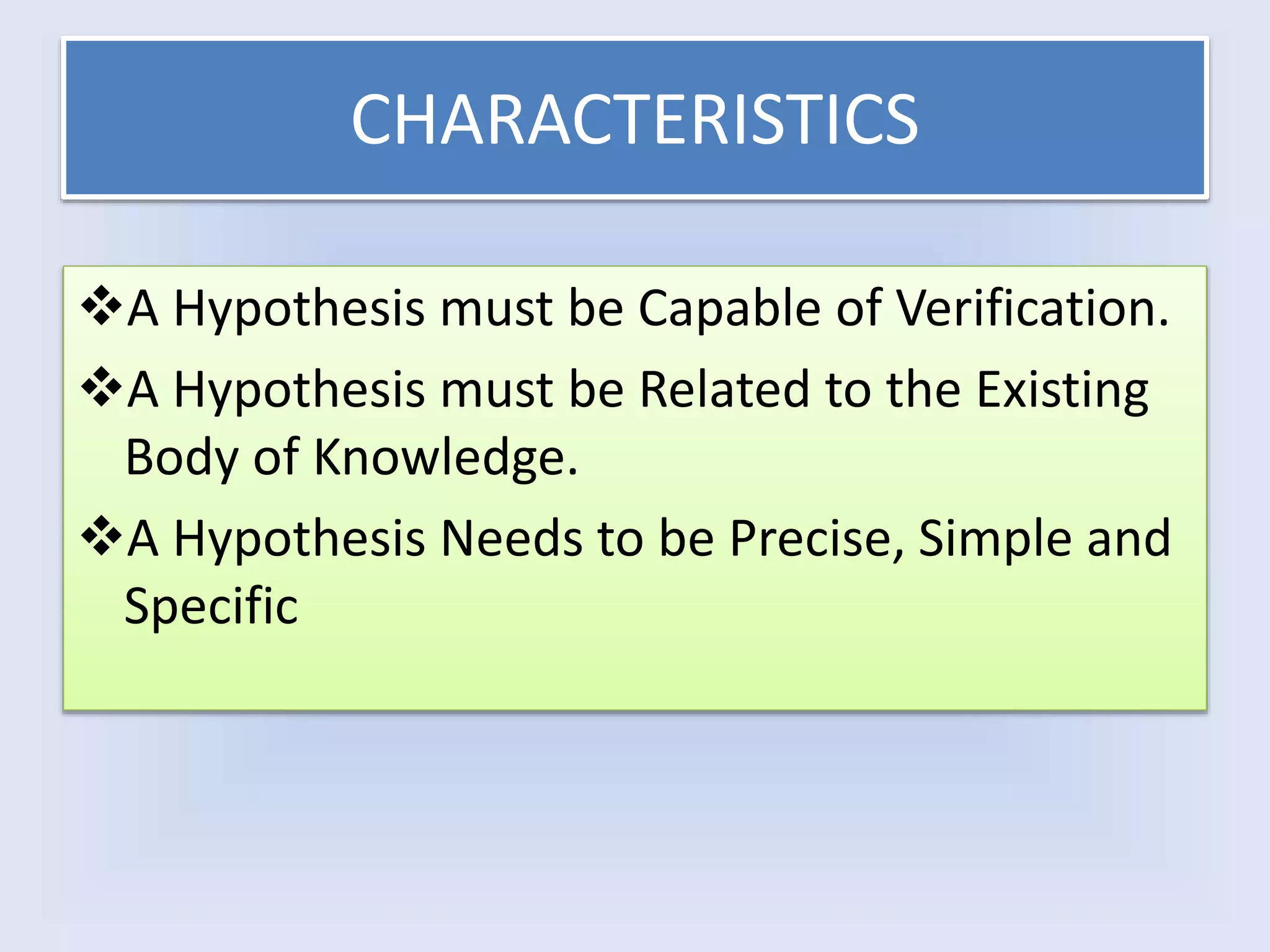 Hypothesis and its types | PPTX