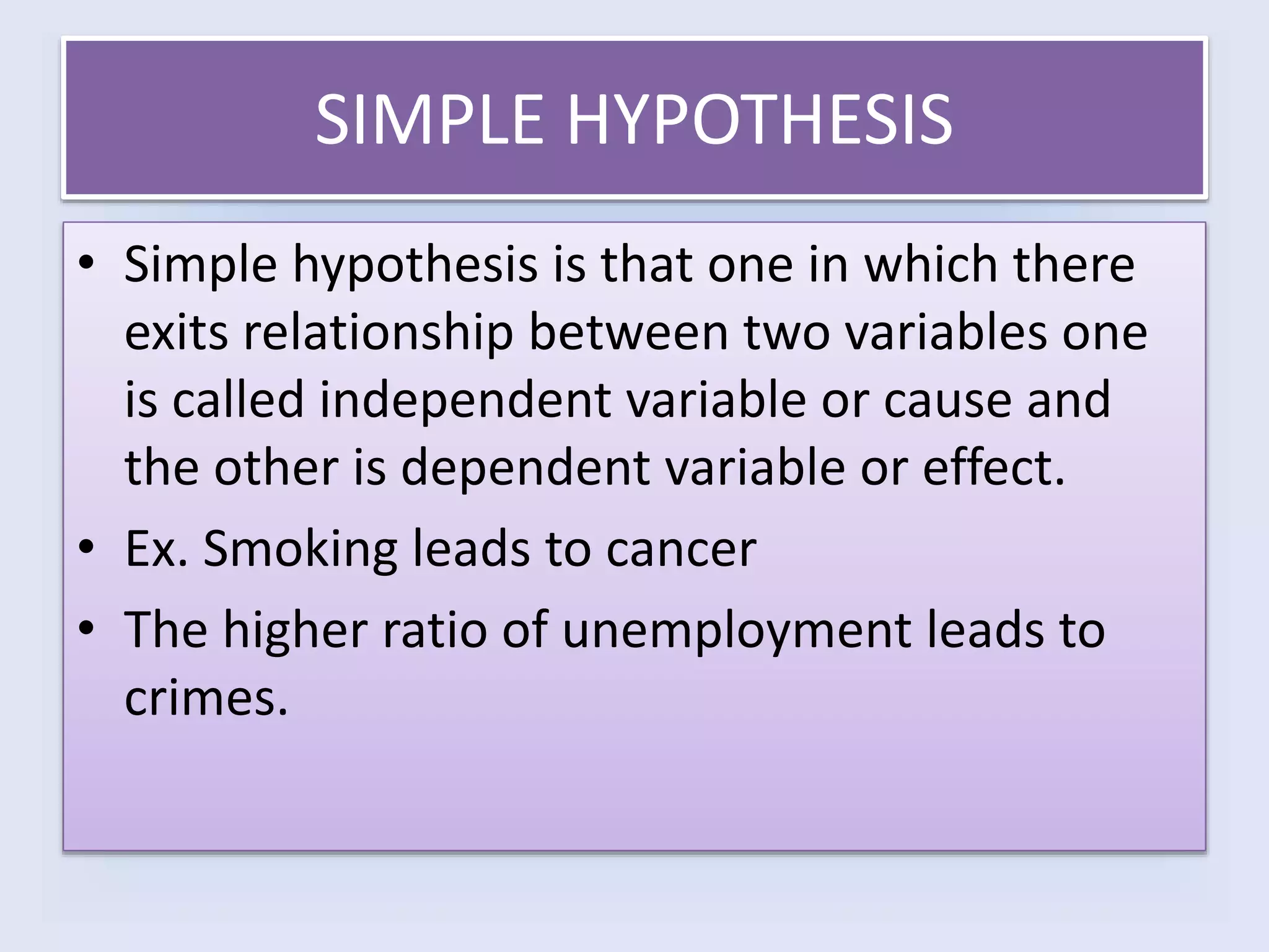 Hypothesis and its types | PPTX