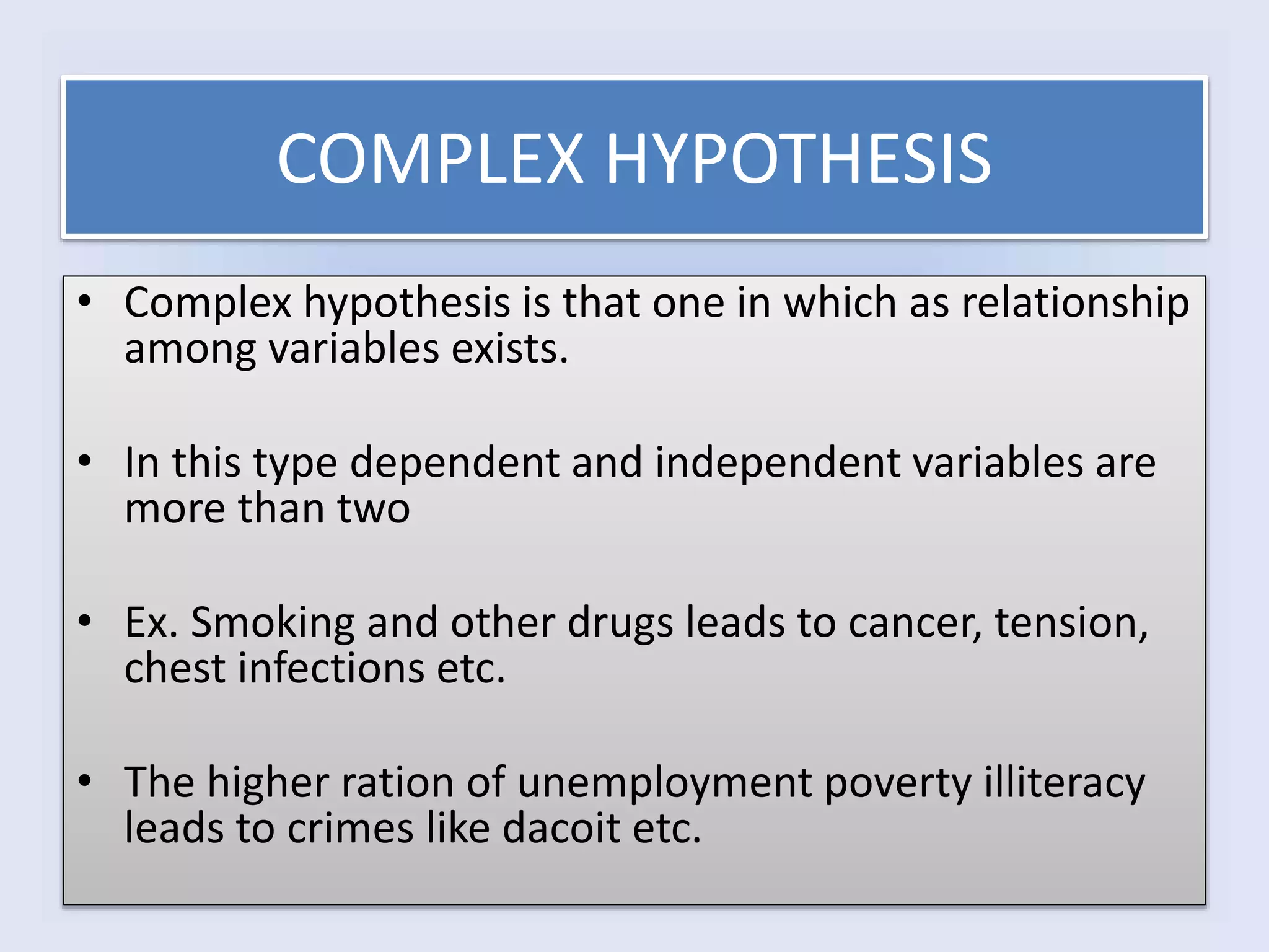 Hypothesis and its types | PPTX