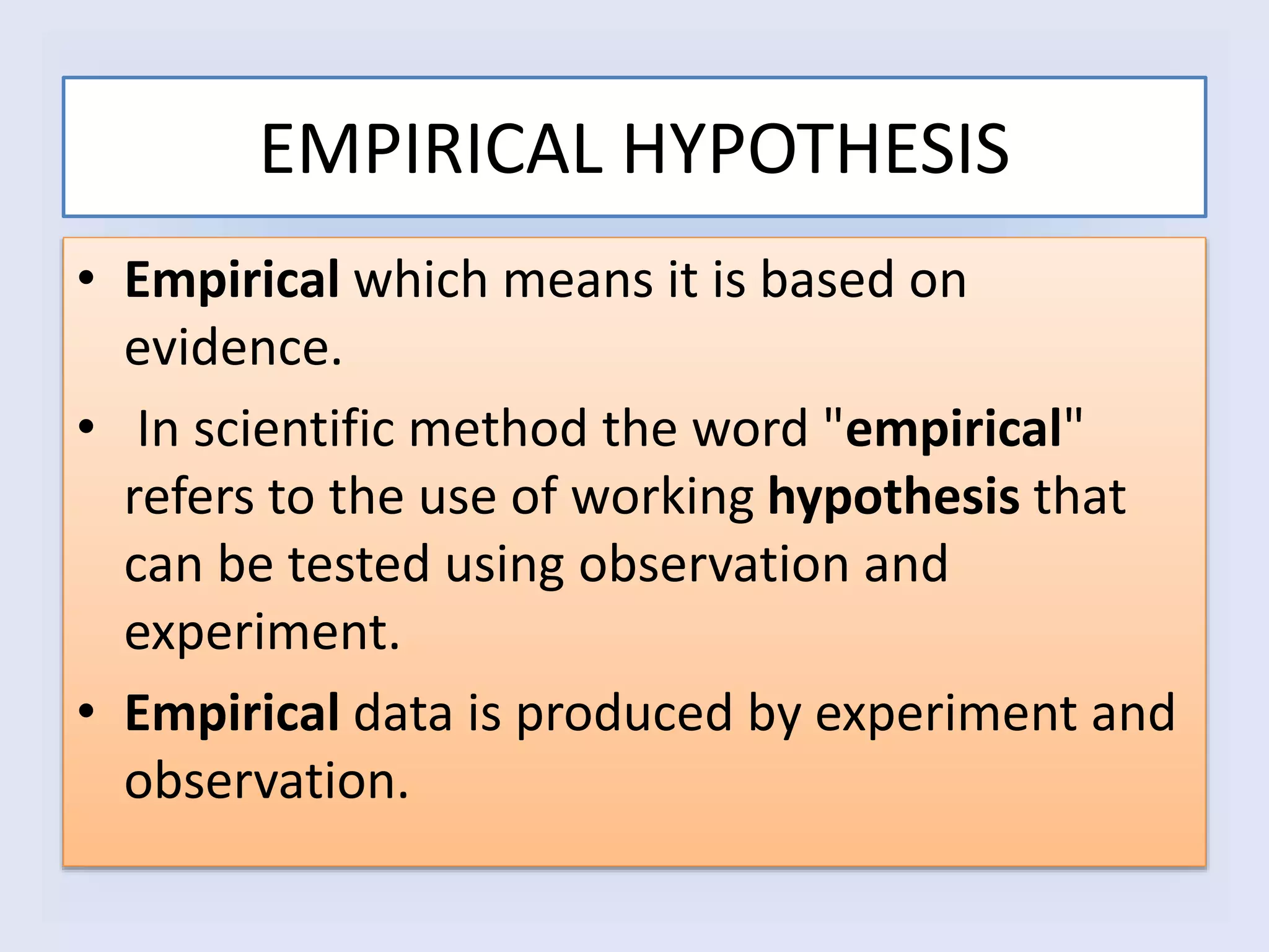 Hypothesis and its types | PPTX
