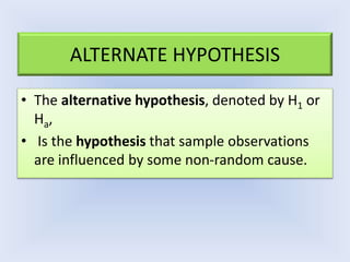 Hypothesis and its types | PPTX