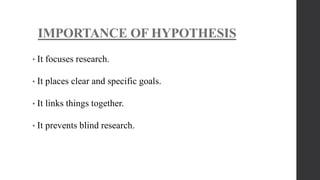 Hypothesis brm gowda........... | PPTX