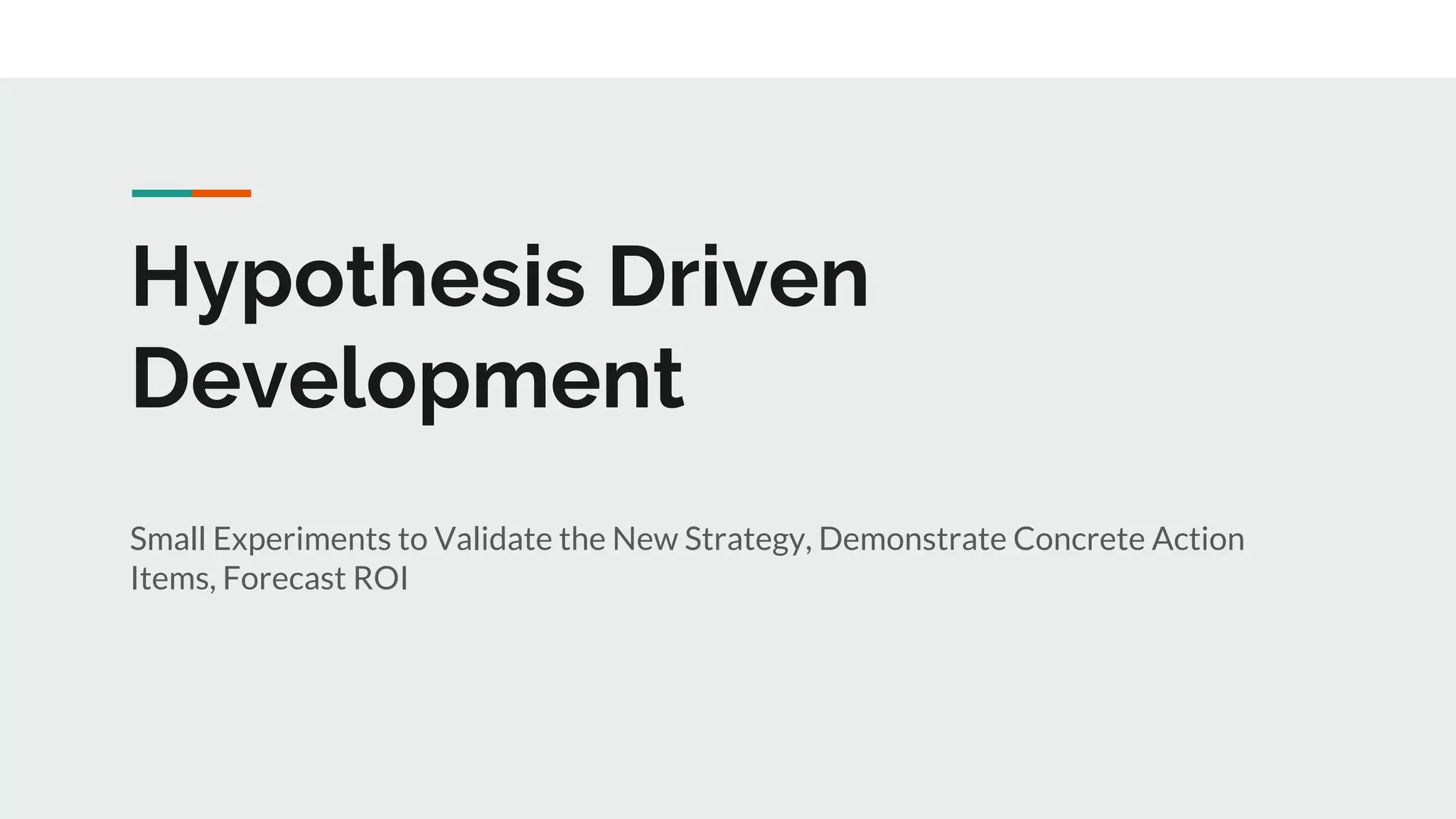 Hypothesis driven development | PPT