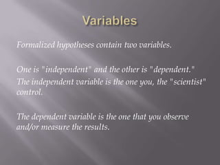 Hypothesis formation | PPTX