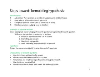 Hypothesis Formulation | PDF