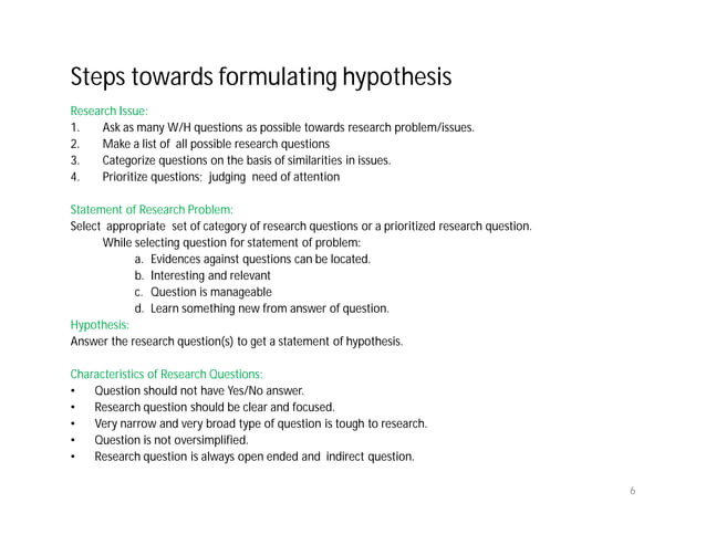 Hypothesis Formulation Pdf