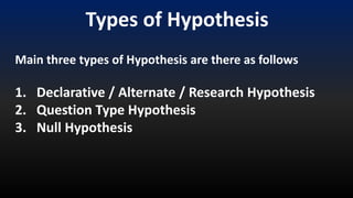 Hypothesis in educational research | PDF