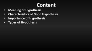 Hypothesis in educational research | PDF