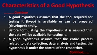 Hypothesis in educational research | PDF