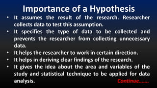 Hypothesis in educational research | PDF