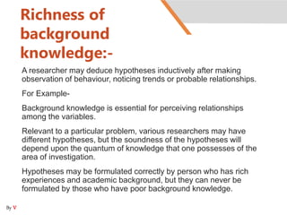 Hypothesis in research by v | PPT