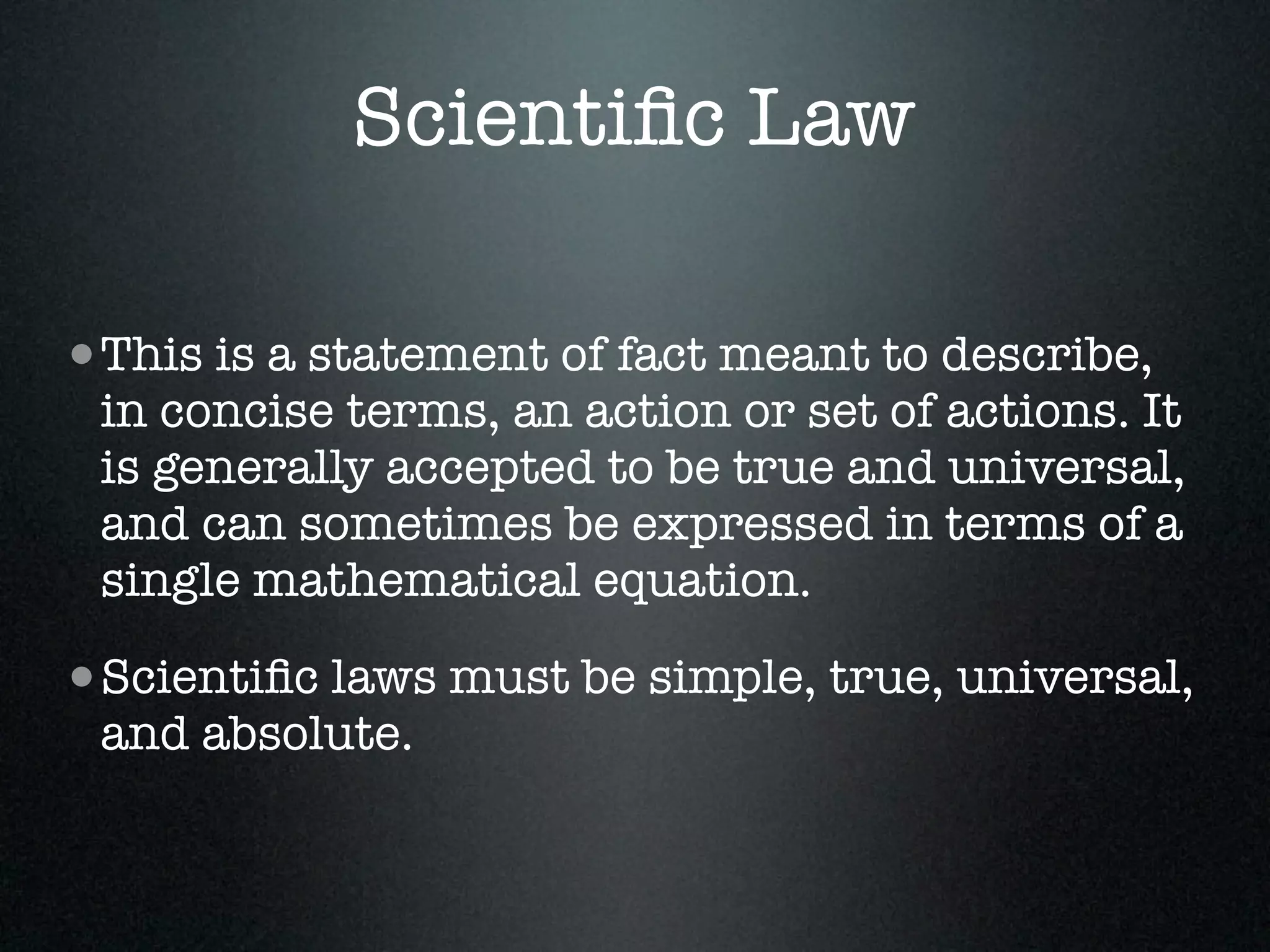 Hypothesis laws theories | KEY