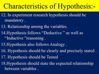 Hypothesis power point presentation | PPT