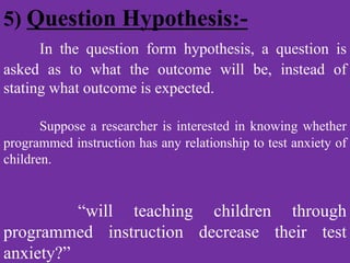 Hypothesis power point presentation | PPT