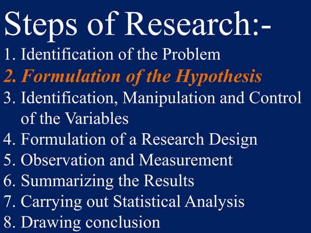 Hypothesis power point presentation | PPT