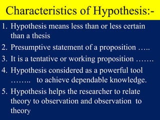 Hypothesis power point presentation | PPT