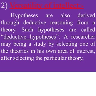 Hypothesis PPT FOR RESEARCH | PPTX