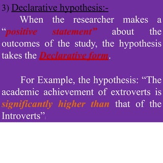 Hypothesis PPT FOR RESEARCH | PPTX