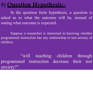 Hypothesis PPT FOR RESEARCH | PPTX