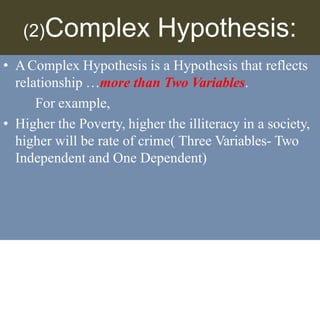 Hypothesis PPT FOR RESEARCH | PPTX | Biological Sciences | Science