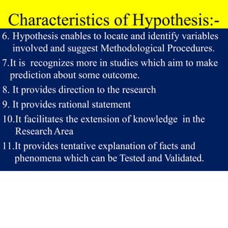 Hypothesis PPT FOR RESEARCH | PPTX