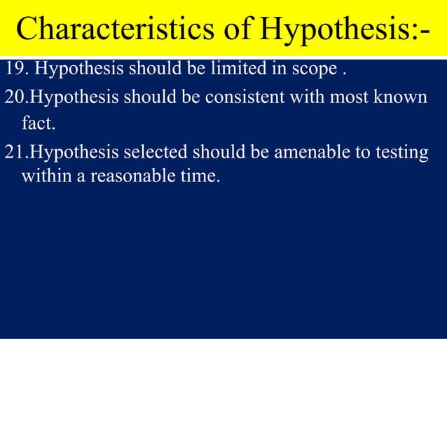 Hypothesis PPT FOR RESEARCH | PPTX | Biological Sciences | Science