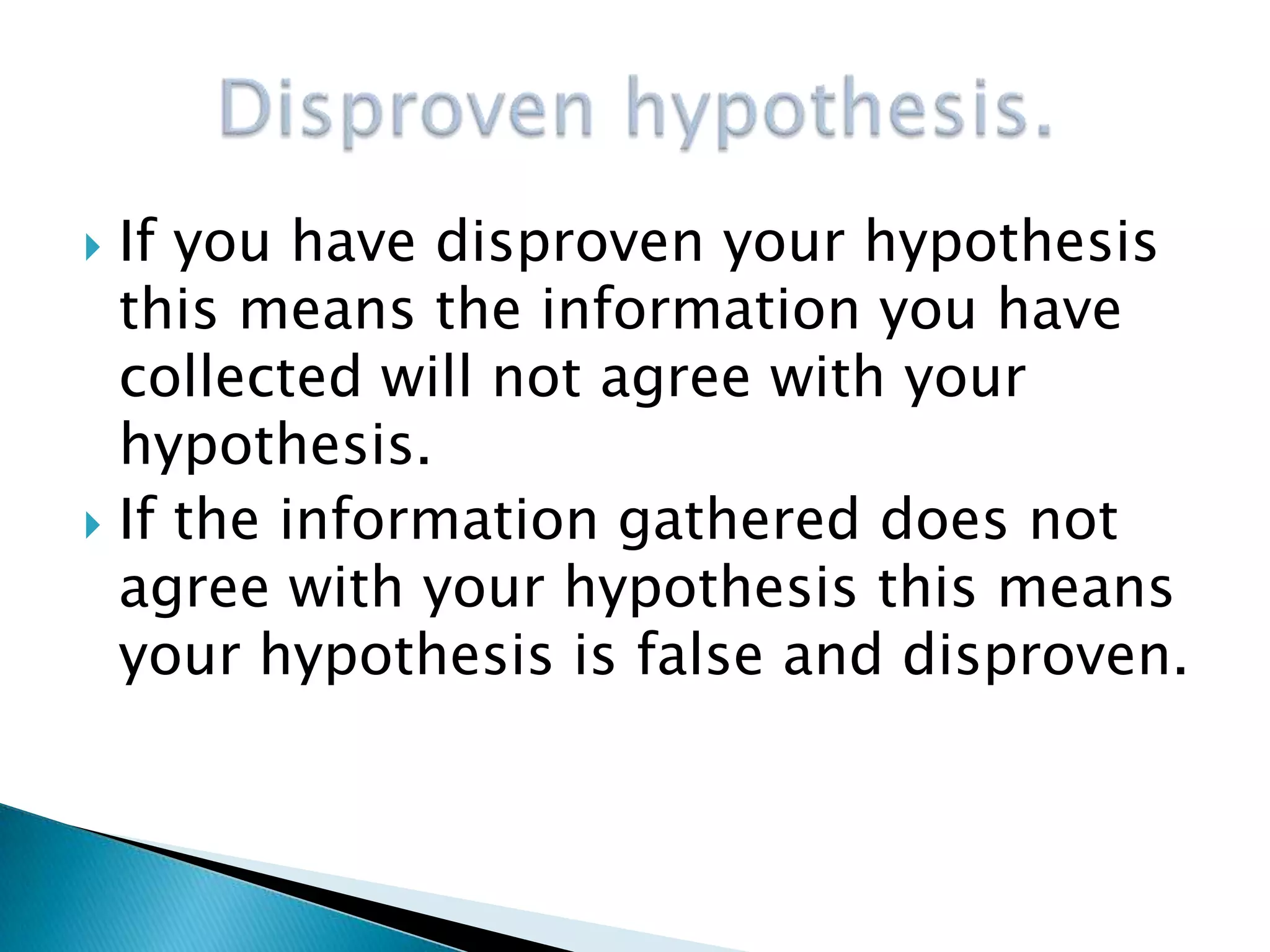 Hypothesis presentation. | PPT