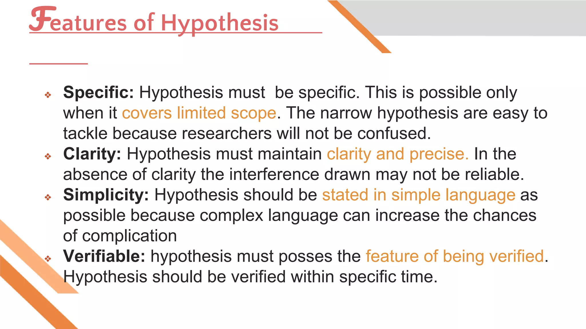Hypothesis & sampling | PPTX
