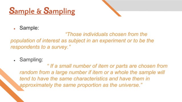 Hypothesis & sampling | PPTX