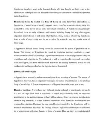 Hypothesis & sampling | PDF