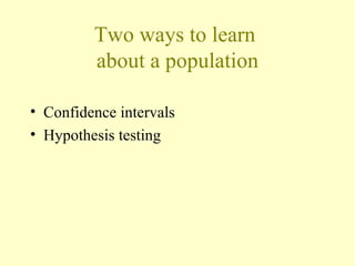 Hypothesis Testing | PPT
