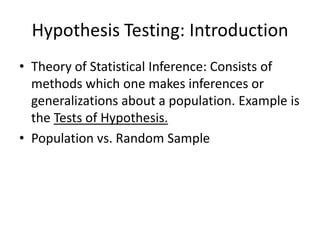 Hypothesis testing | PPTX