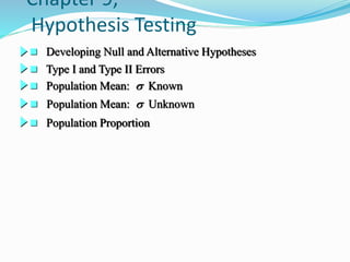 Hypothesis testing | PPTX