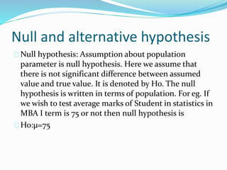 Hypothesis testing | PPTX
