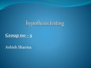 Hypothesis testing | PPTX | Biological Sciences | Science