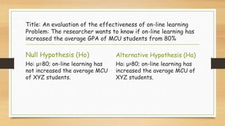 Hypothesis testing | PPTX